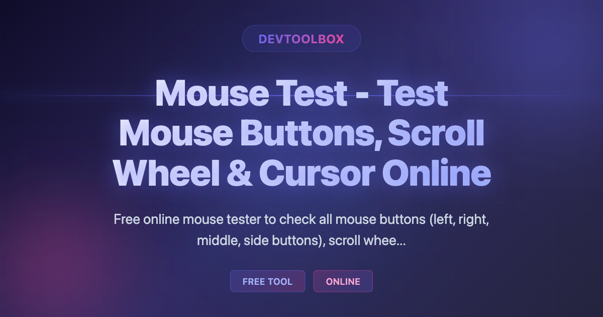 Free Online Mouse Test - Test Buttons, Scroll & Cursor Instantly ...